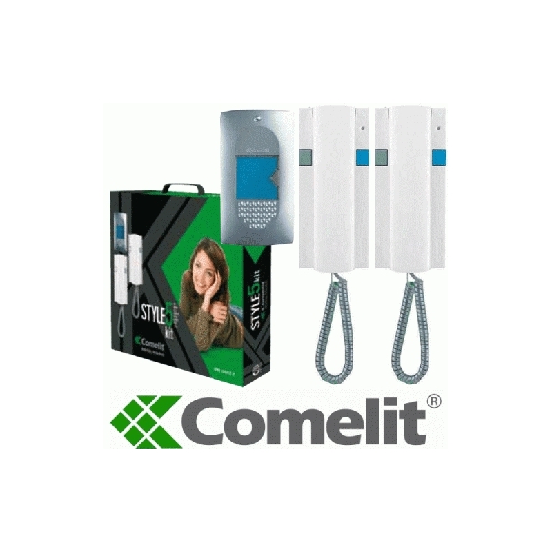 comelit stylekit 5 fili audio bifamiliare incasso kit citofonico co...